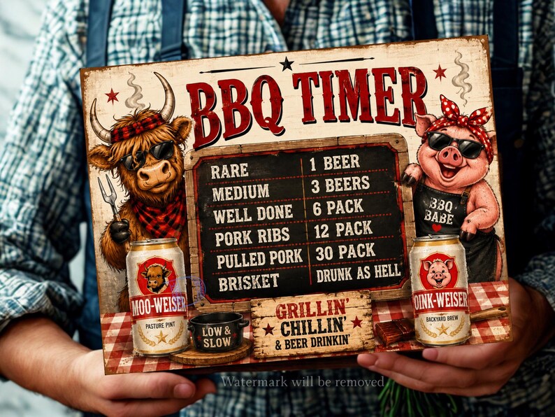 Funny BBQ Cutting Board PNG, Grill Master Sublimation Design, Highland ...