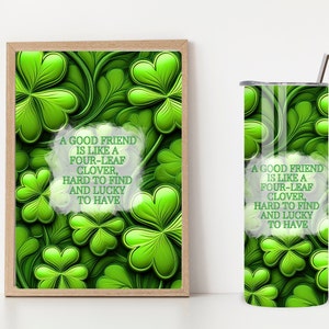 3D Clover Seamless A Good Friend is Like a Four-leaf Clover Sublimation ...