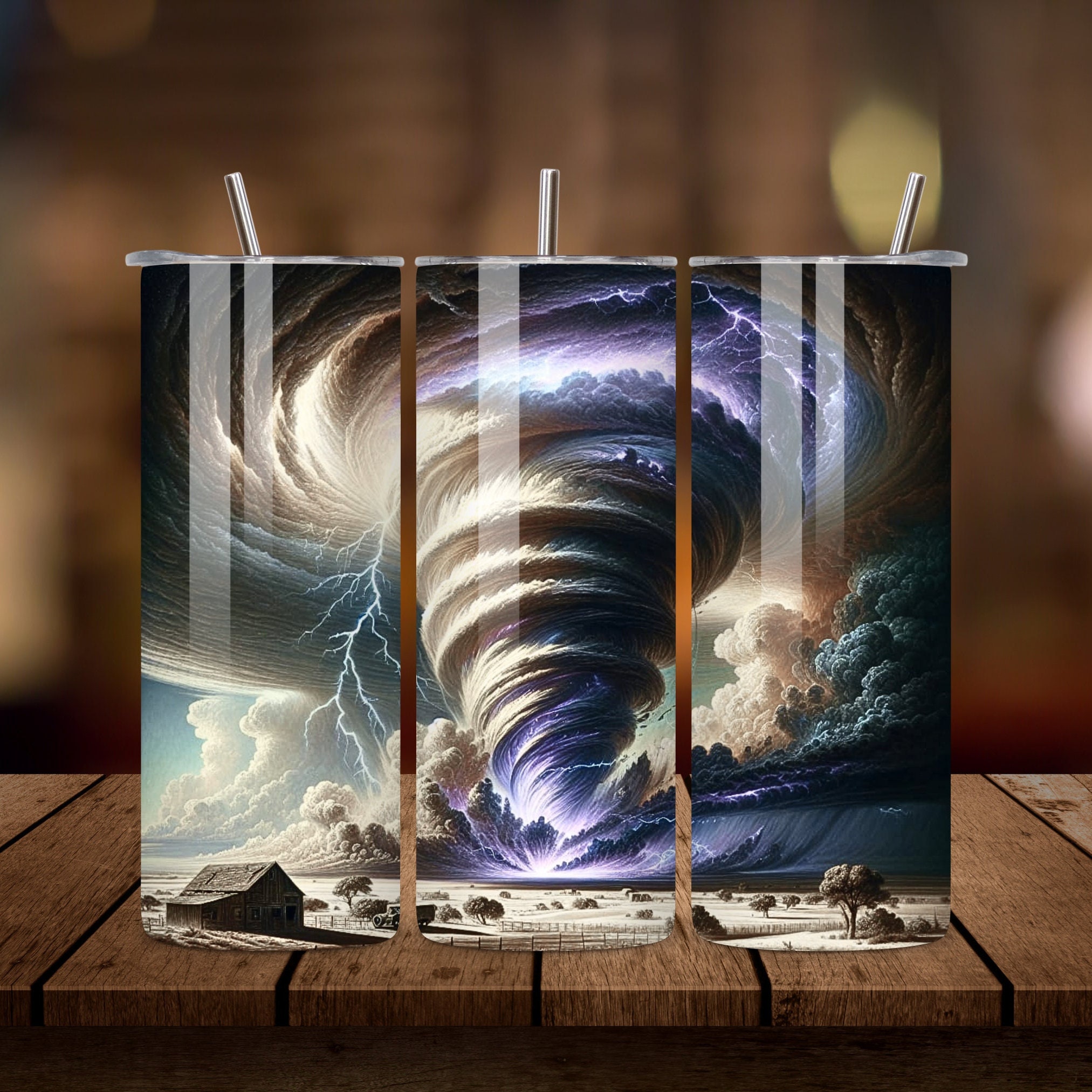 Tornado Tumbler Wrap 20 Oz Skinny Tumbler Sublimation Design Digital ...