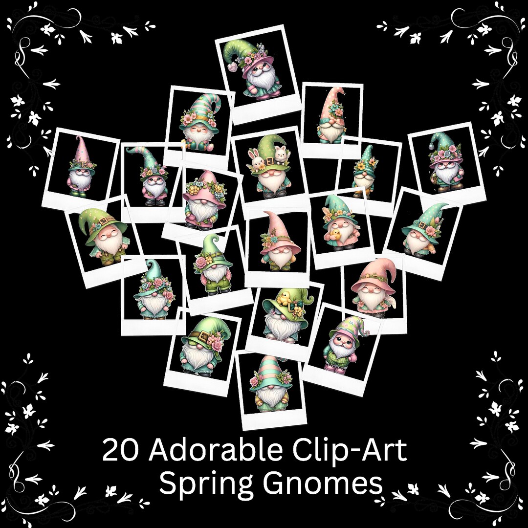 Spring Gnome Bonanza: 20-piece Bundle, Instant Digital Download ...