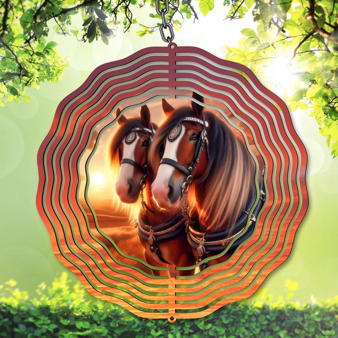 Horse Wind Spinner PNG, Equestrian Sublimation Design, Clydesdale ...