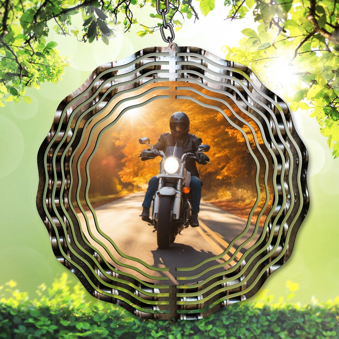 Motorcycle Wind Spinner PNG, Motorcycle Sublimation Design, Fall Bike ...