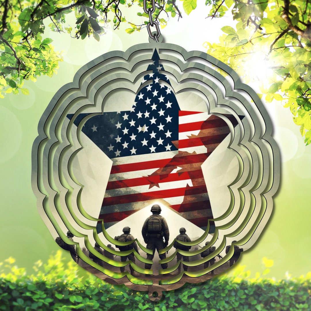 Army Star and Soldiers Wind Spinner PNG Patriotic Sublimation Design ...