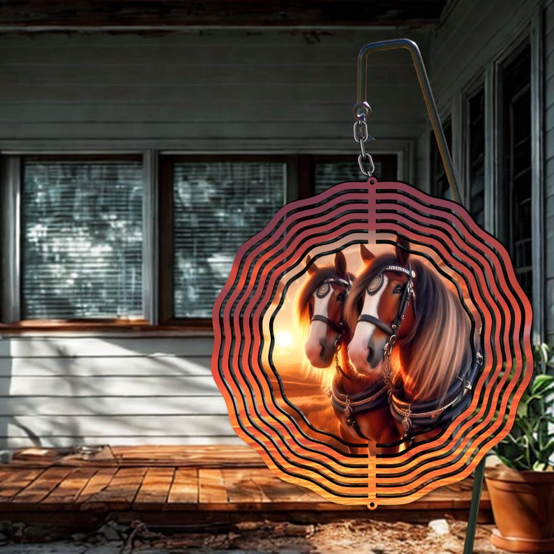 Horse Wind Spinner PNG, Equestrian Sublimation Design, Clydesdale ...