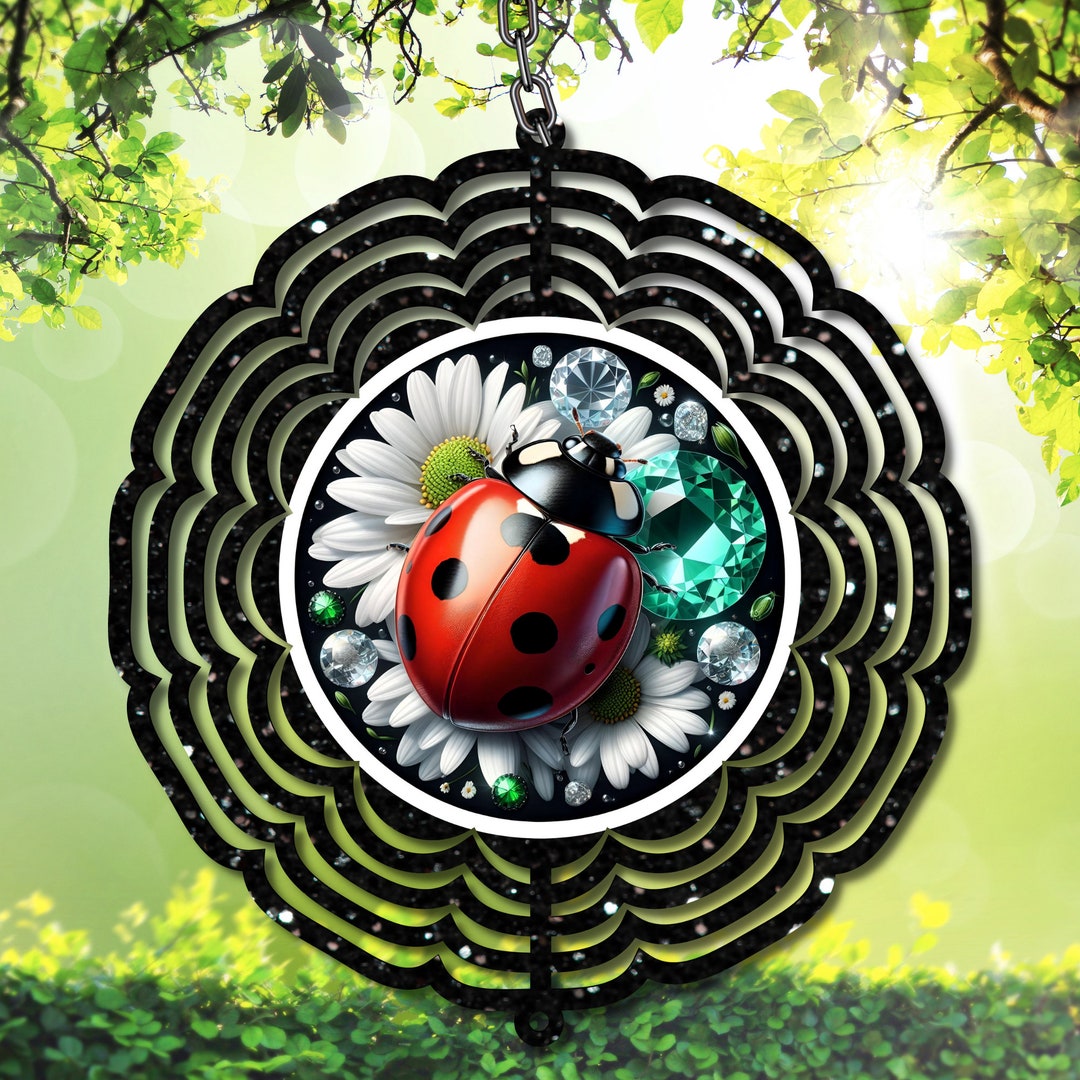 Ladybug Windspinner Digital PNG Download Vibrant Garden Decor, Outdoor ...
