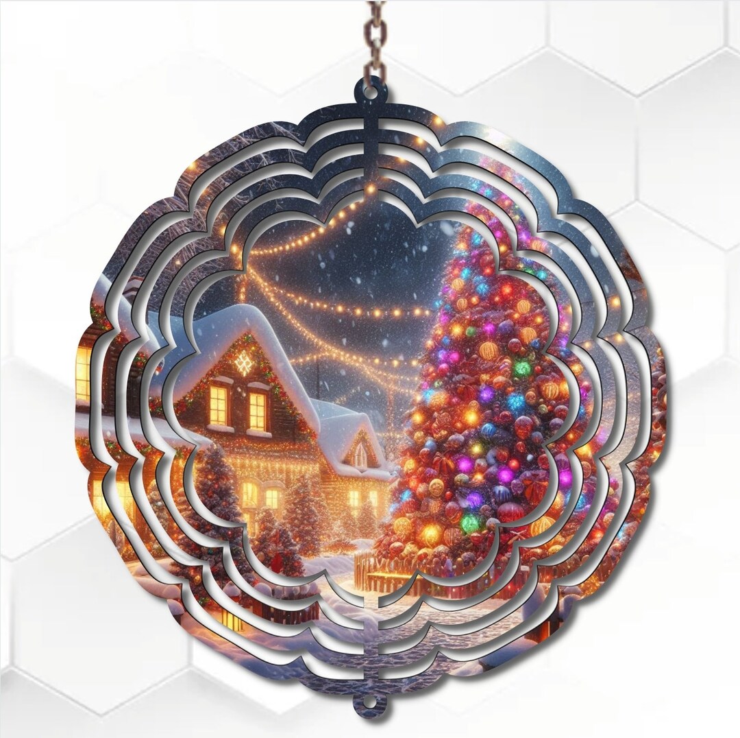 Winter Wonderland Wind Spinner Delight Festive Christmas PNG - Etsy