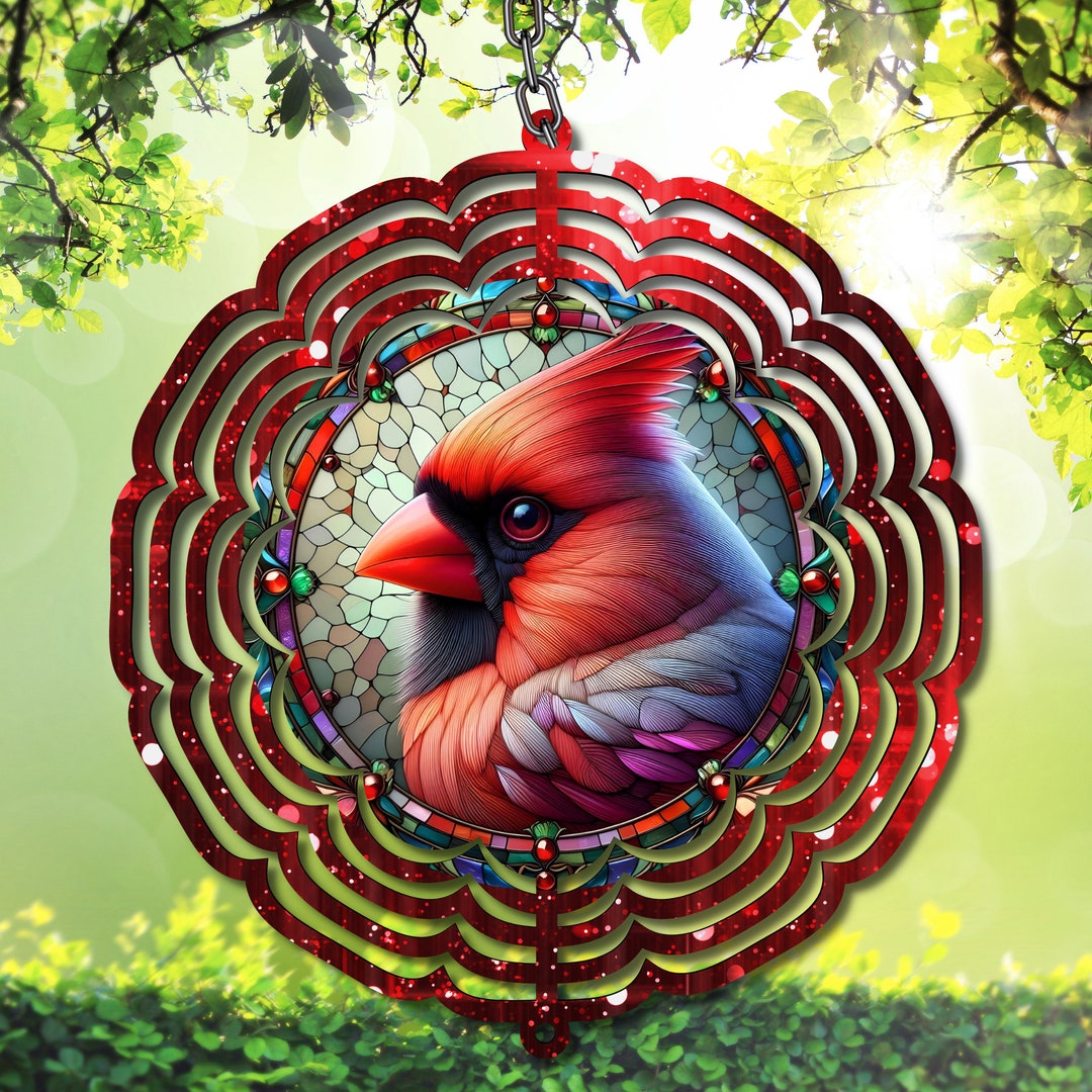 Stained Glass Cardinal PNG Digital Download for Sublimation on ...