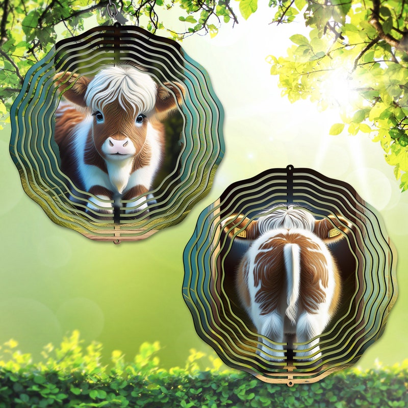 Cow Metal Wind Spinner - Etsy