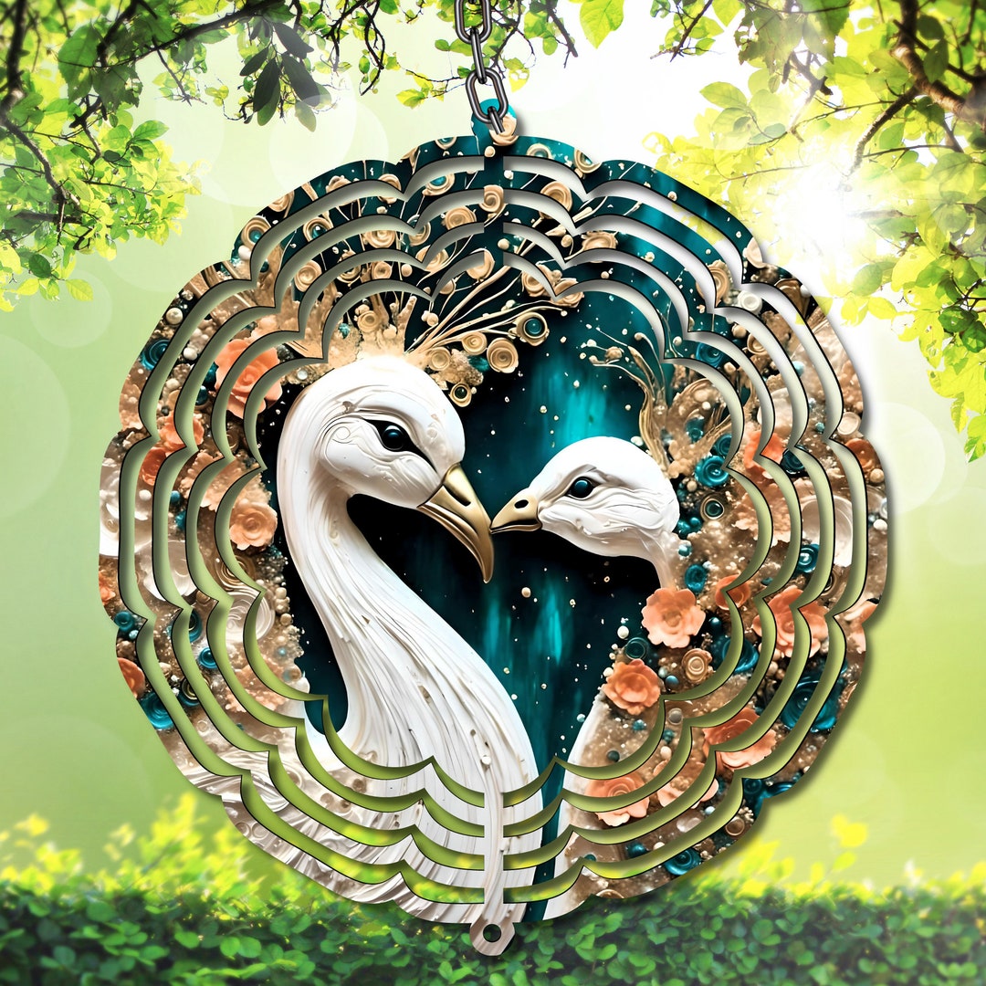 Peacock Mother and Baby Wind Spinner PNG Digital Download for Colorful ...