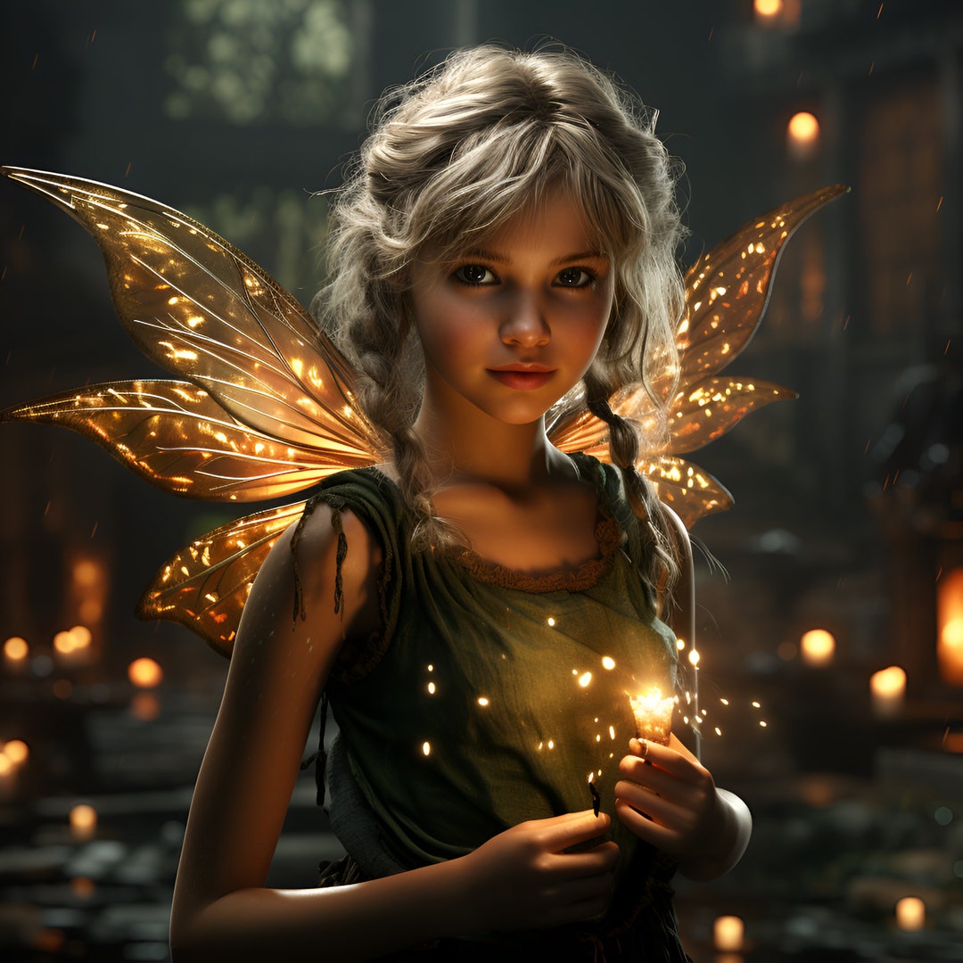 Young Tinkerbell Digital Art, Avatar, AI Generated Art, Stock Photo ...