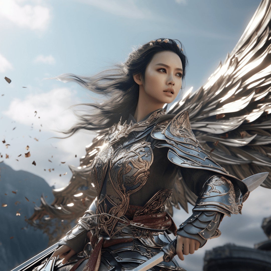 Lost A Wing - Digital Art, Avatar, AI Generated Art, Stock Photo - Etsy