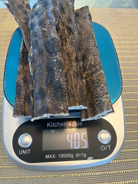 Dehydrated Wolffish Dog Treats, All Natural, Hand Rolled, Single ...