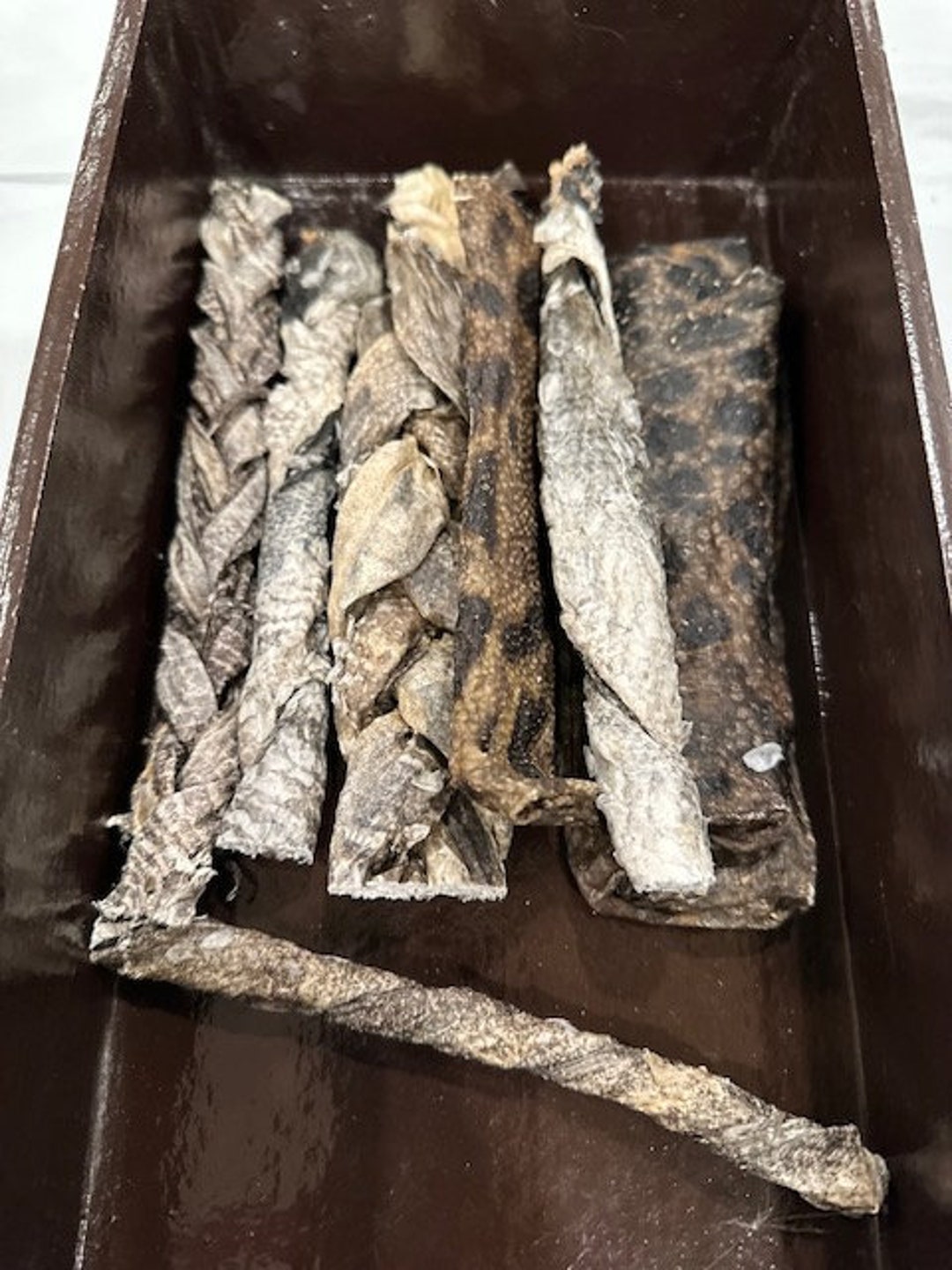 Dehydrated COD Skin and Wolffish Dog Treats - All Natural- Dried COD ...