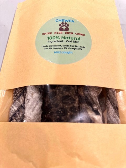Dehydrated COD Skin and Wolffish Dog Treats - All Natural- Dried COD ...