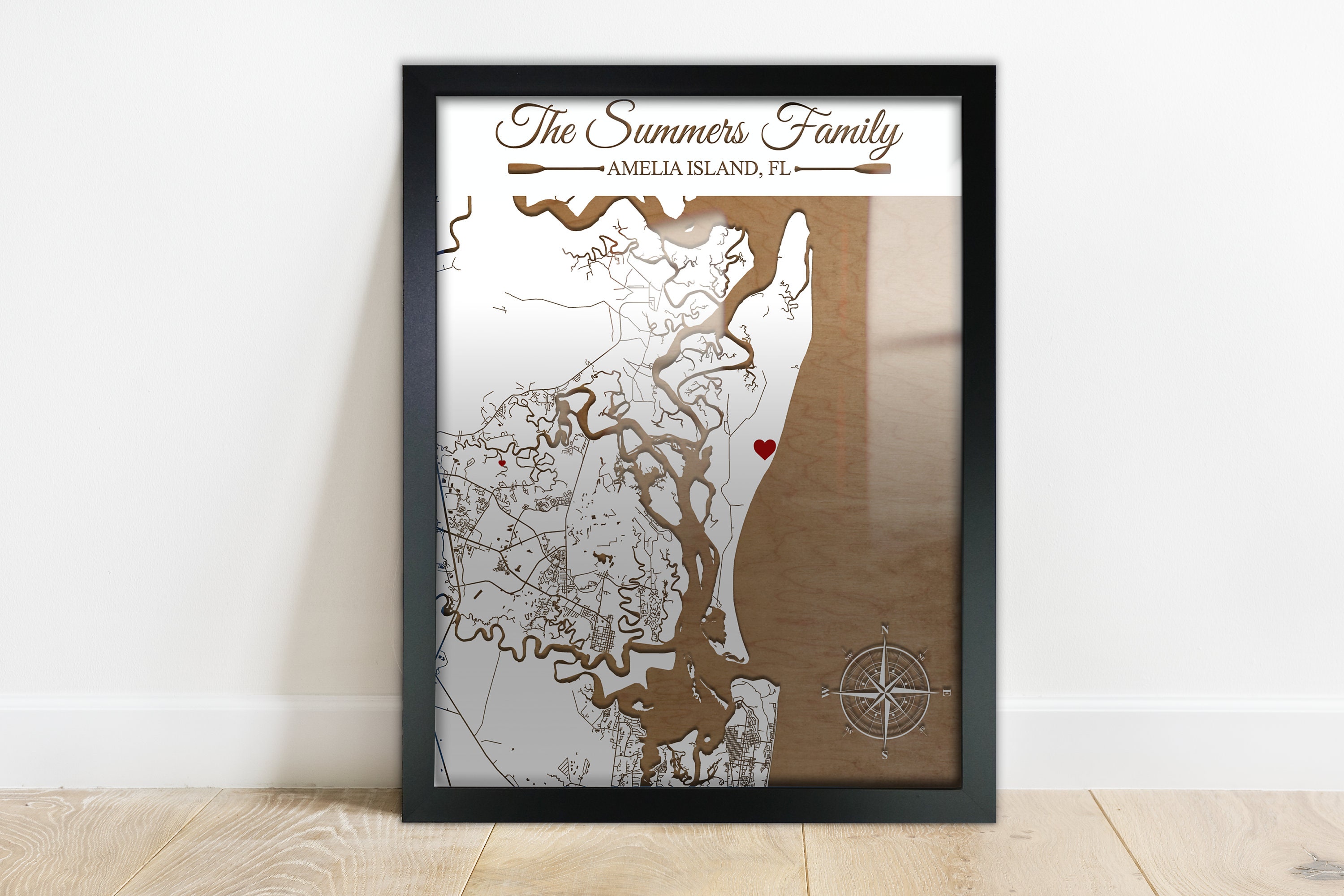 Custom Lake, River, Beach House Map, Lake House Decor, River House ...