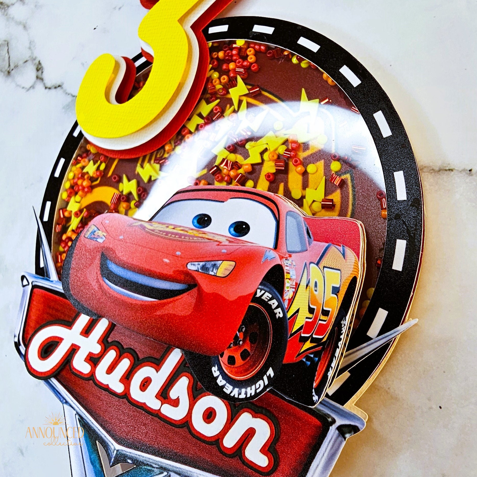 Lightning Mcqueen Cake Topper, Cars Cake Topper, Mcqueen Cake Topper ...