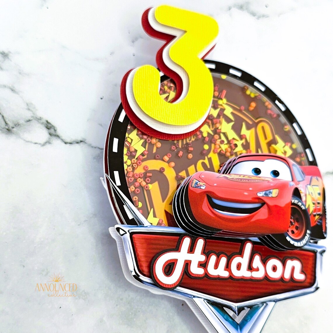 Lightning Mcqueen Cake Topper, Cars Cake Topper, Mcqueen Cake Topper ...
