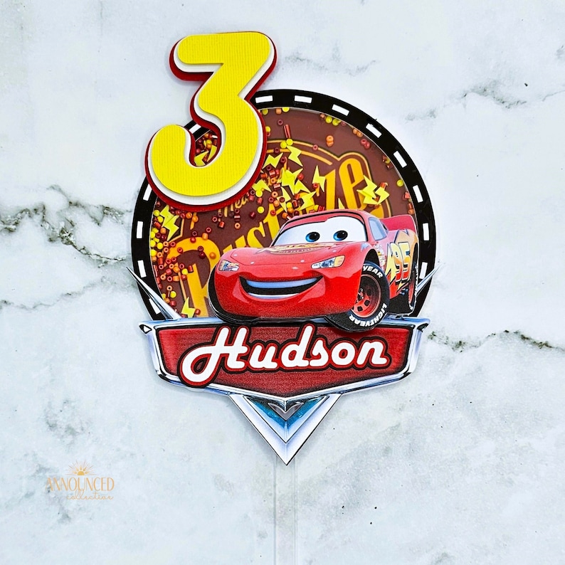Lightning Mcqueen Cake Topper, Cars Cake Topper, Mcqueen Cake Topper ...