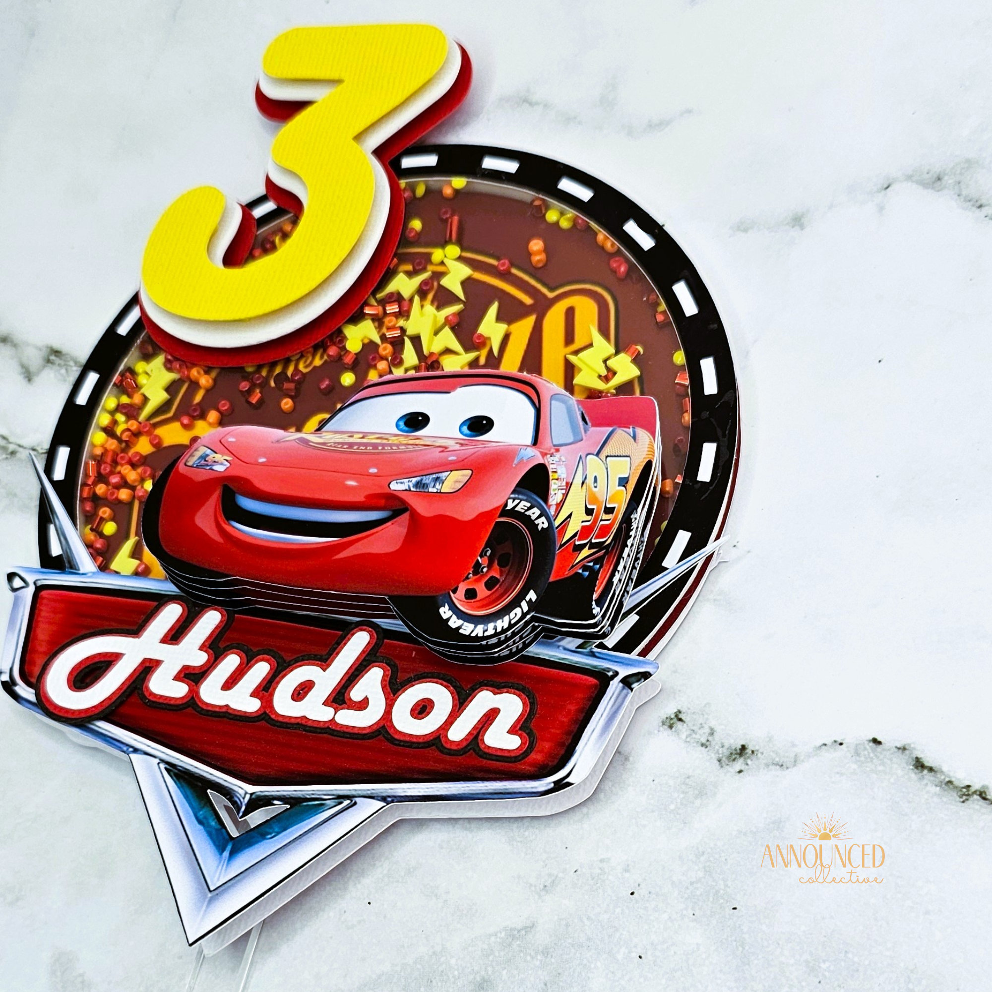 Lightning Mcqueen Cake Topper, Cars Cake Topper, Mcqueen Cake Topper ...