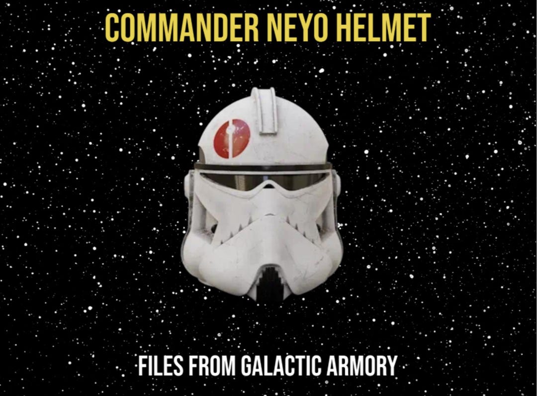 Commander Neyo Helmet 3D Print DIY Kit - Etsy