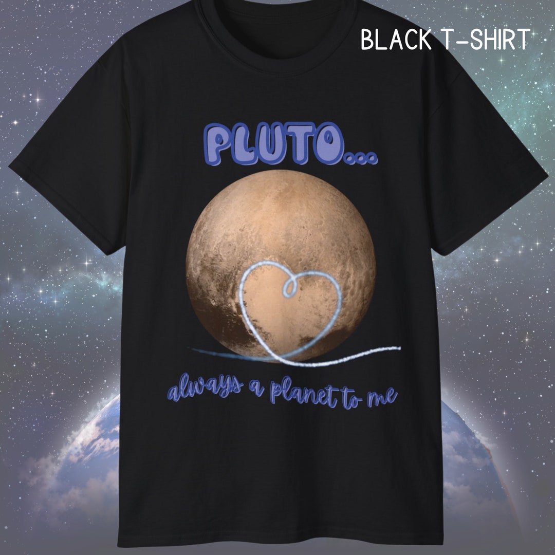 Planet T-shirt, Pluto Tshirt, Solar System Gift, Planet Tee, Black T ...