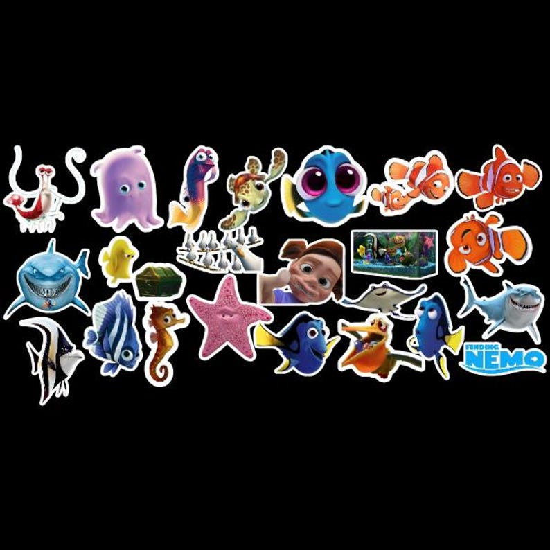 Finding Nemo Sticker Bundle - Etsy