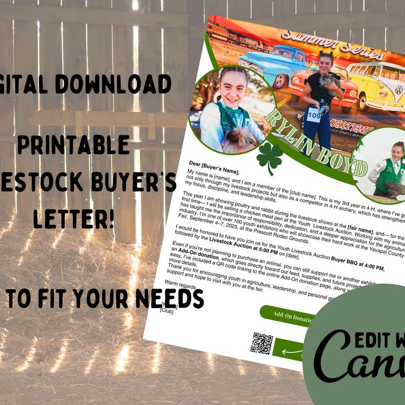 4h Buyer Letter Template - Etsy