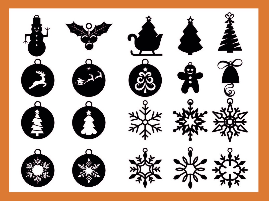 CNC Christmas Vector Files Bundle Vector Eps Dxf Svg for Laser Cut Cnc ...