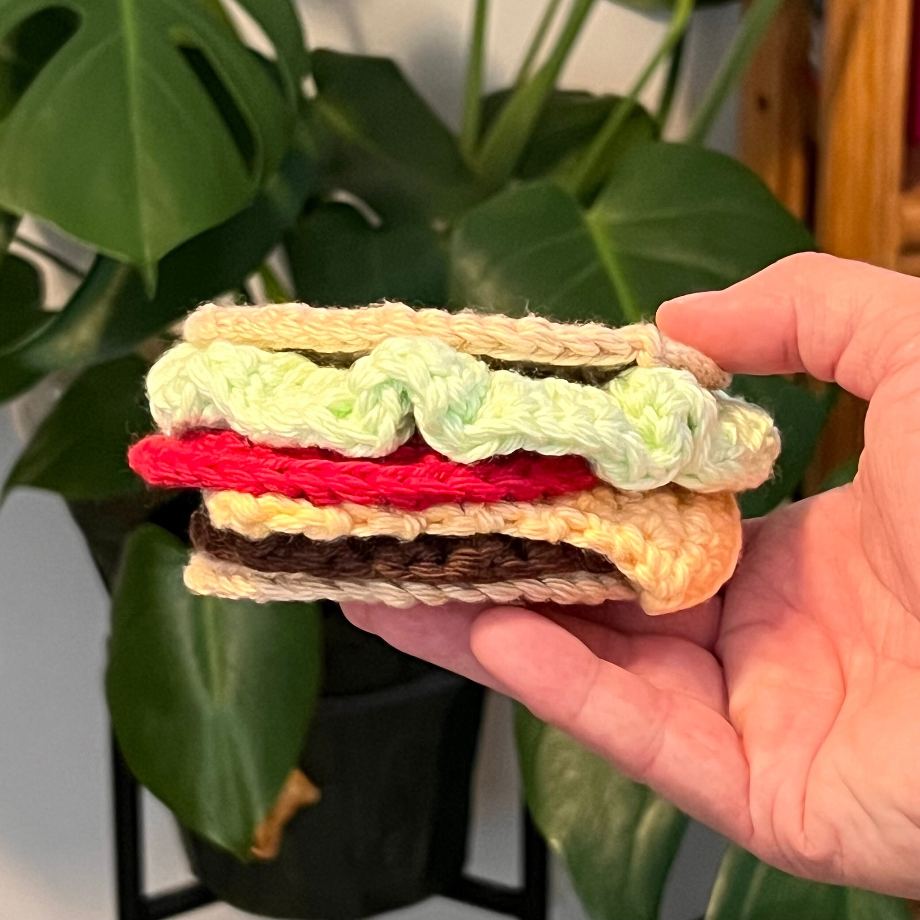Cheeseburger Coaster Crochet Pattern - Etsy