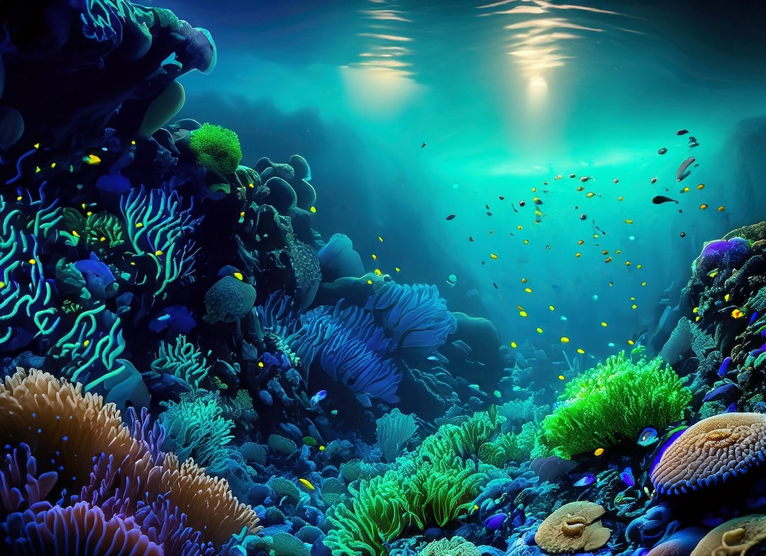 Underwater World Design Sublimation Designs - Etsy