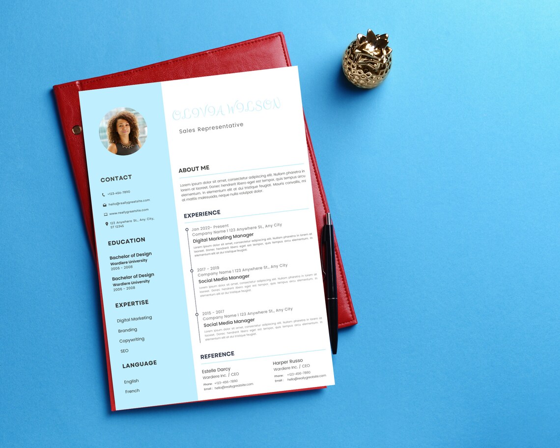 Creative Resume Template Cv Template for Word Cv Resume - Etsy