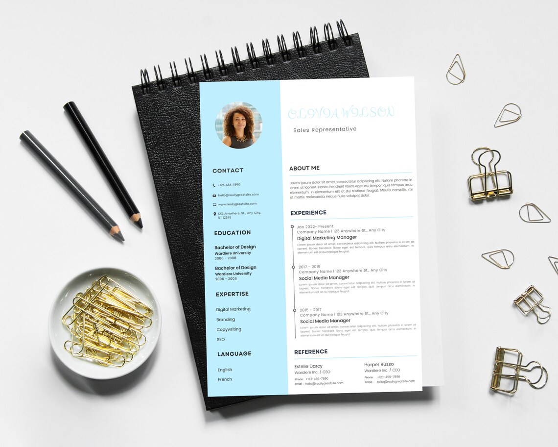 Creative Resume Template Cv Template for Word Cv Resume - Etsy