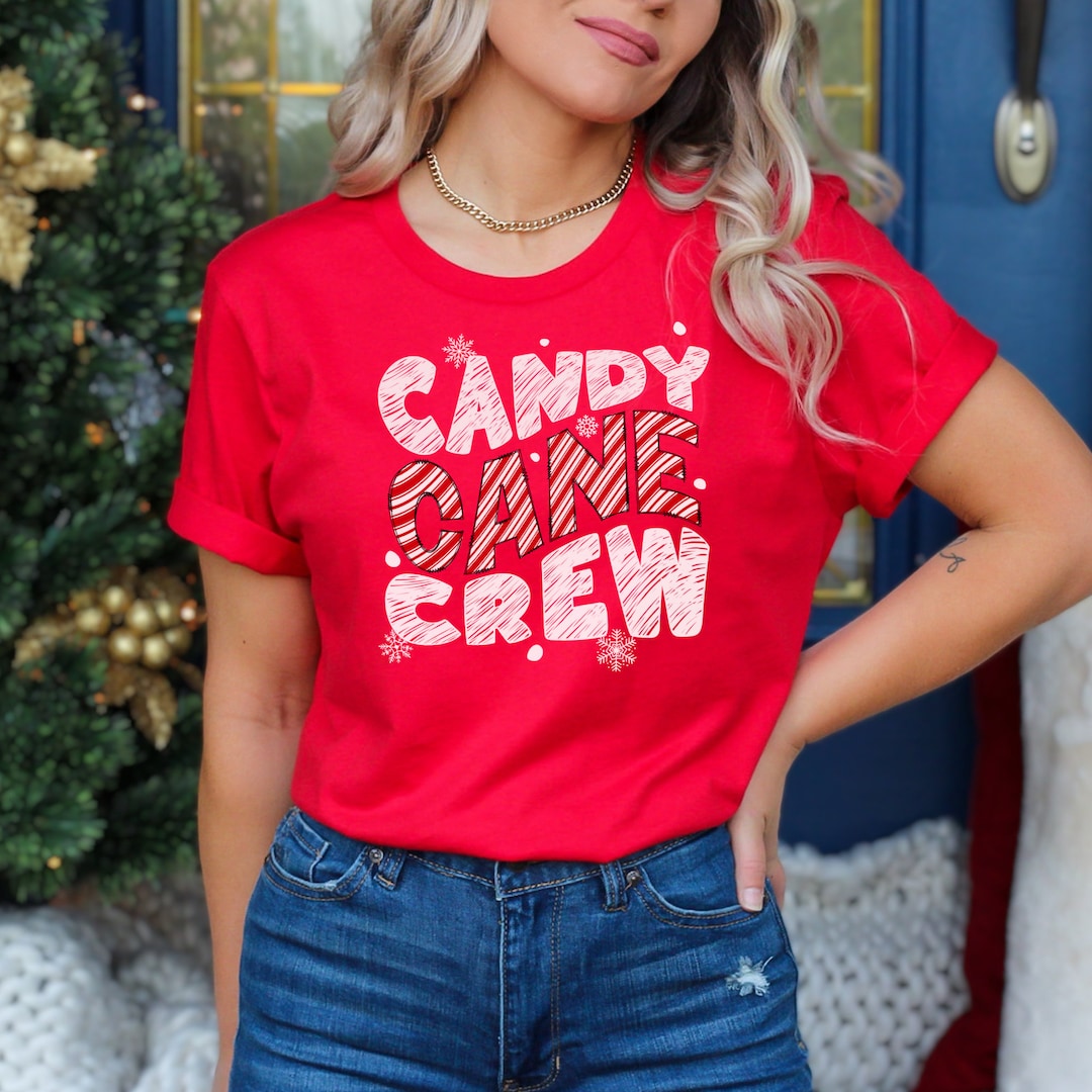 Candy Cane Crew Christmas Tshirt Candy Cane Tee Festive - Etsy