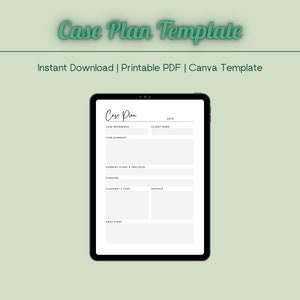 Case Plan Template | Digital Planner for Solicitors | Paralegal Planner ...