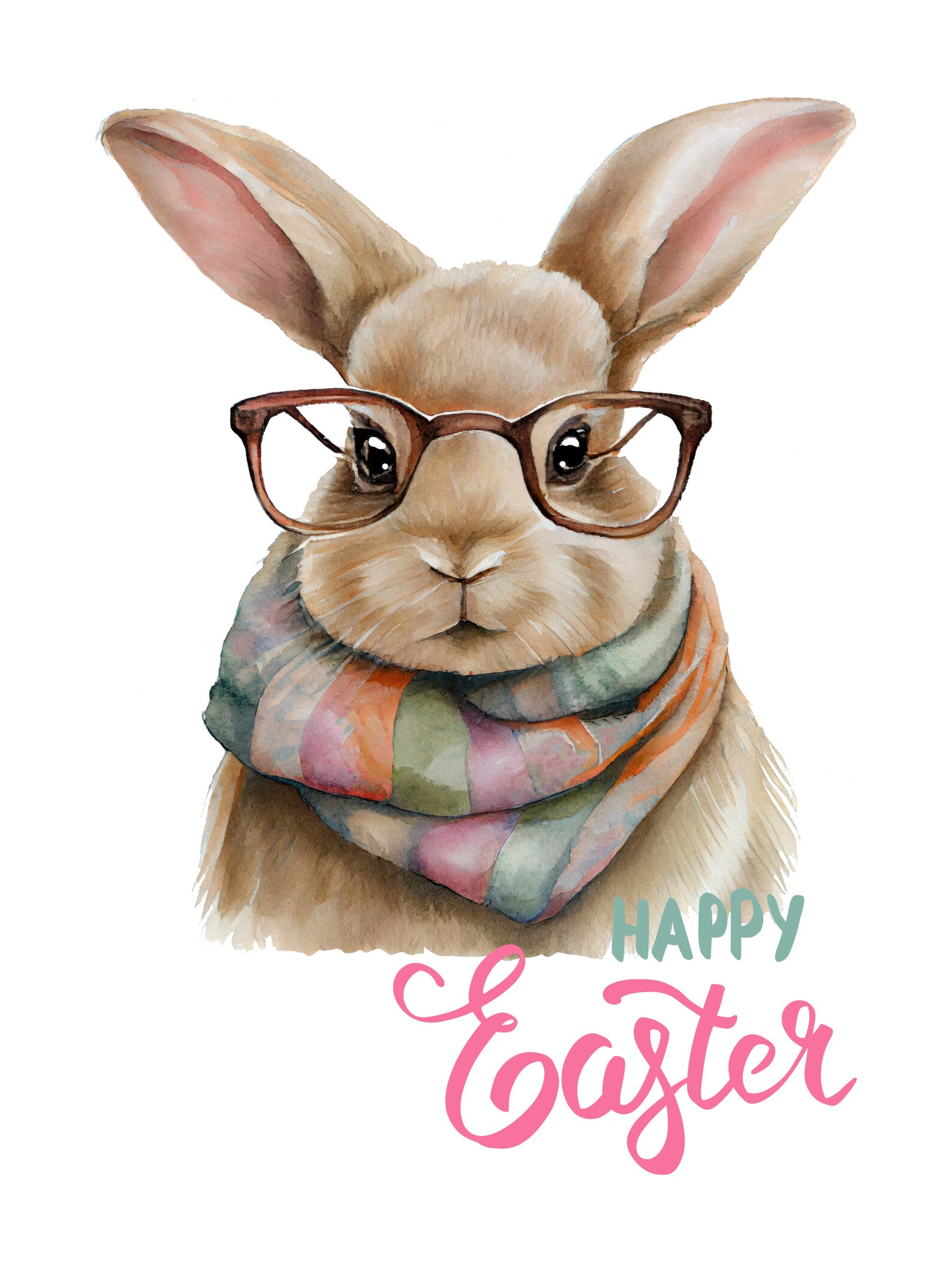 Girl Bunny With Glasses - Etsy