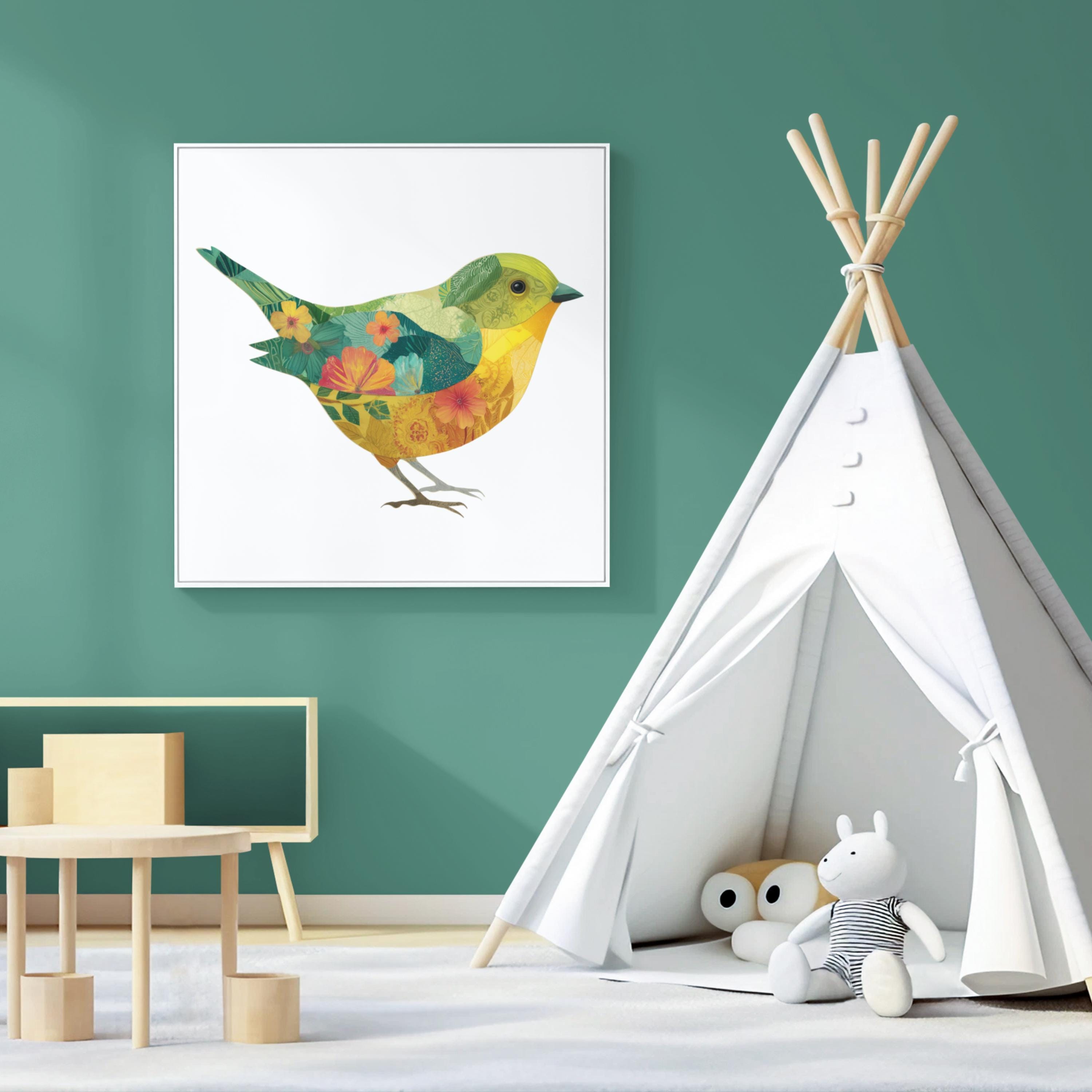 Bright Birds Clipart | Mixed Media Collage Art | Bird Collage Art ...