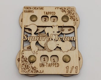 Dual 0-99 Sliver Token Counter Mtg Wood Proxy, Counts Tapped and Un ...