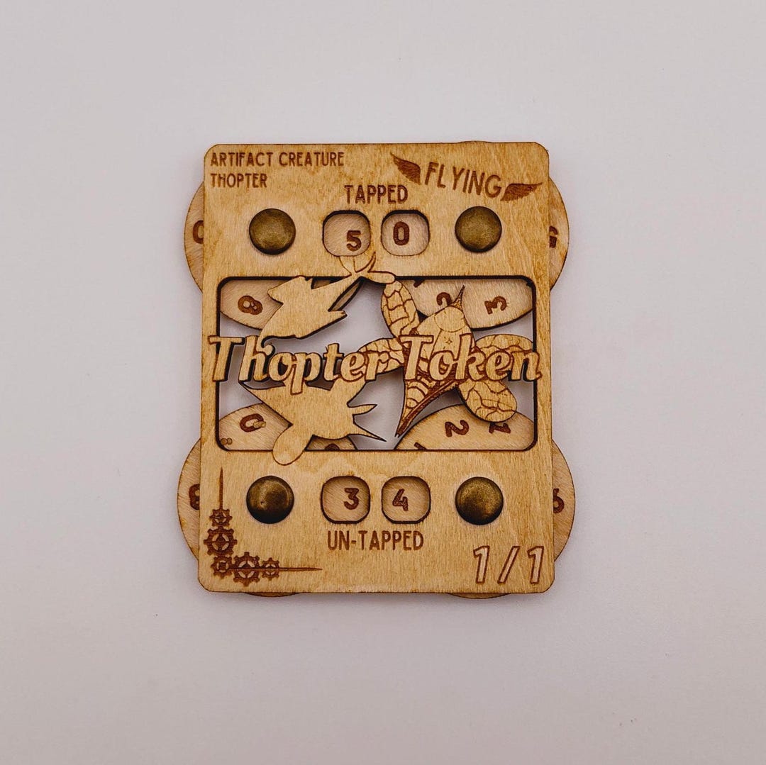 Dual 0-99 Mtg Thopter Token Counter/wood Proxy - Counts Tapped and Un ...
