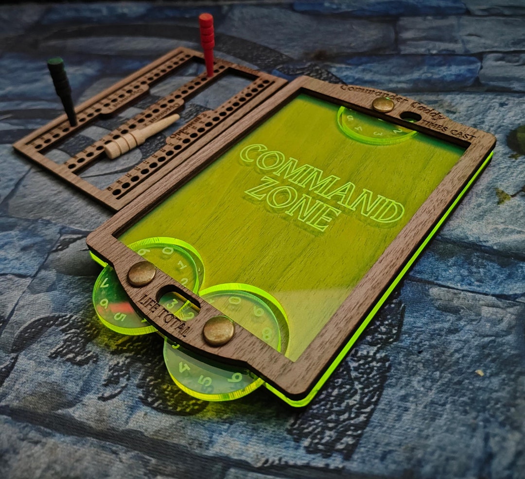 MTG Commander Caddy Life Counter, Command Zone Holder, Damage Tracker ...