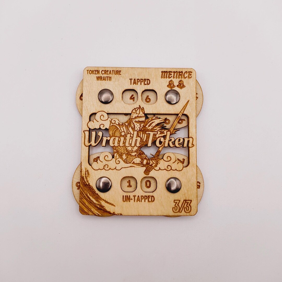 Dual 0-99 MTG Wraith Token Counter/wood Proxy Count Tapped & Untapped ...