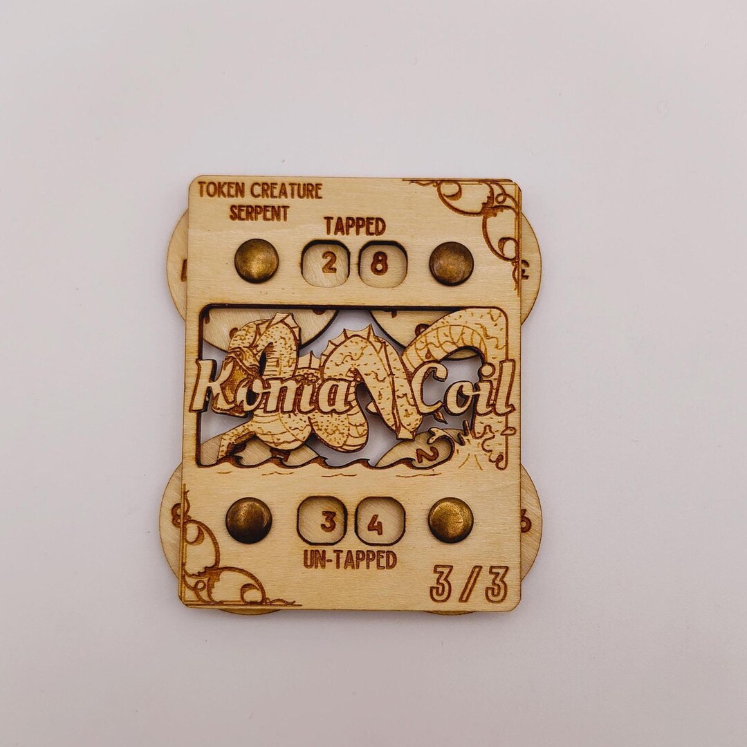 Dual 0-99 Mtg Koma's Coil Token Counter/wood Proxy, Counts Tapped and ...