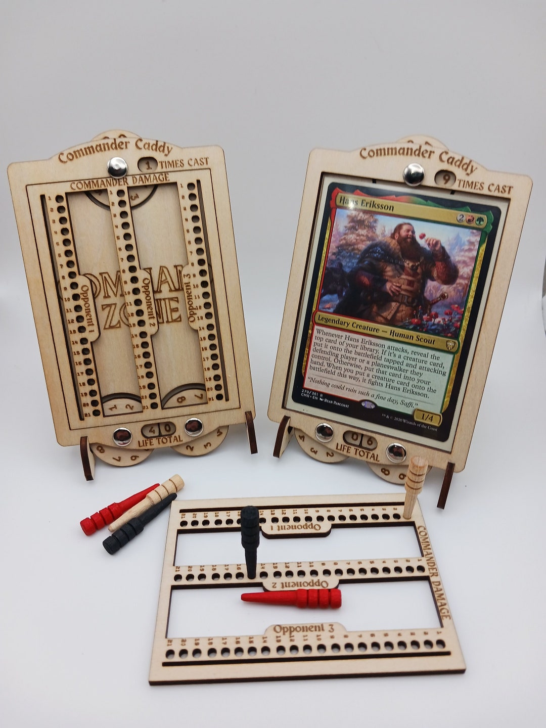 MTG Commander Caddy Life Counter, Command Zone Holder, Damage Tracker ...