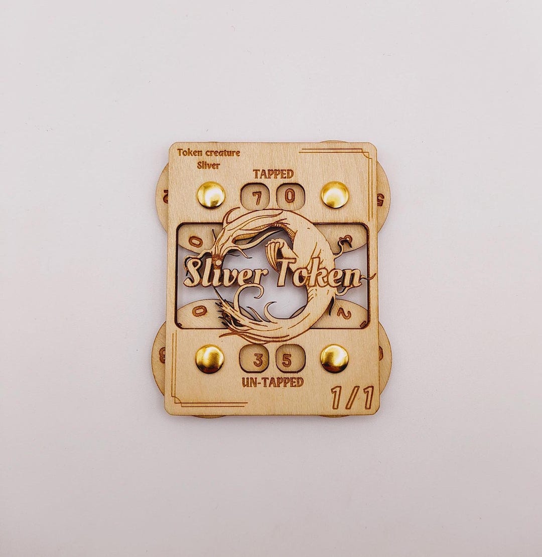 Dual 0-99 MTG Sliver Token Counter/wood Proxy, Counts Tapped and Un ...