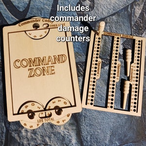 MTG Commander Caddy Life Counter, Command Zone Holder, Commander Damage ...