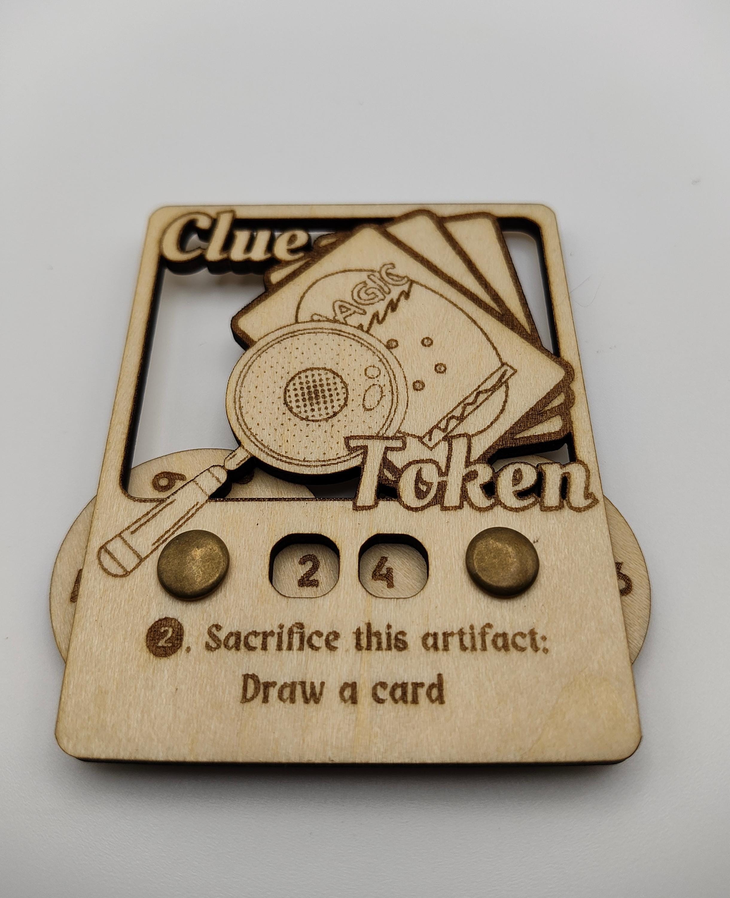0-99 MTG Clue Token Counter/wood Proxy - Etsy