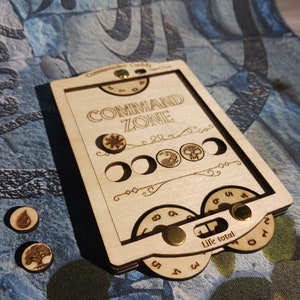 MTG Commander Caddy Life Counter, Command Zone Holder, Commander Damage ...