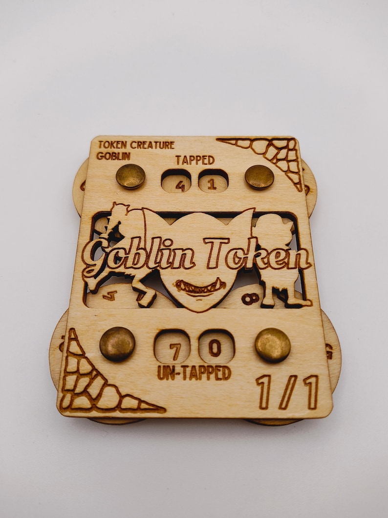 Dual 0-99 MTG Goblin Token Counter Mtg Wood Proxy Count Tapped ...