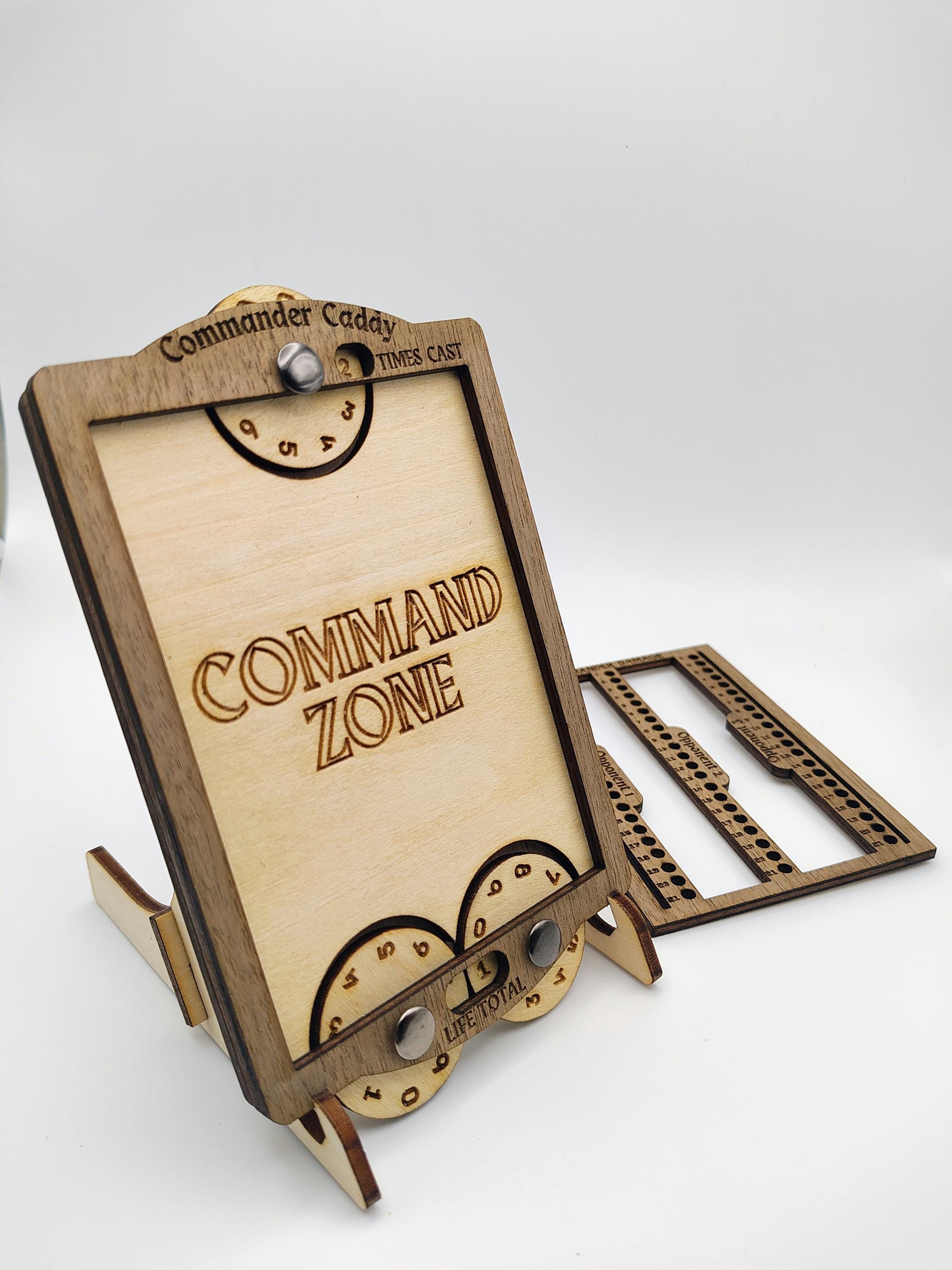 MTG Commander Caddy Life Counter, Command Zone Holder, Damage Tracker ...