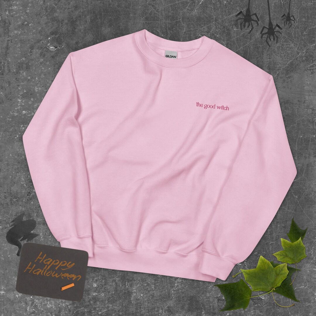 The Good Witch Sweatshirt (pink With Hot Pink Embroidery), Glinda ...