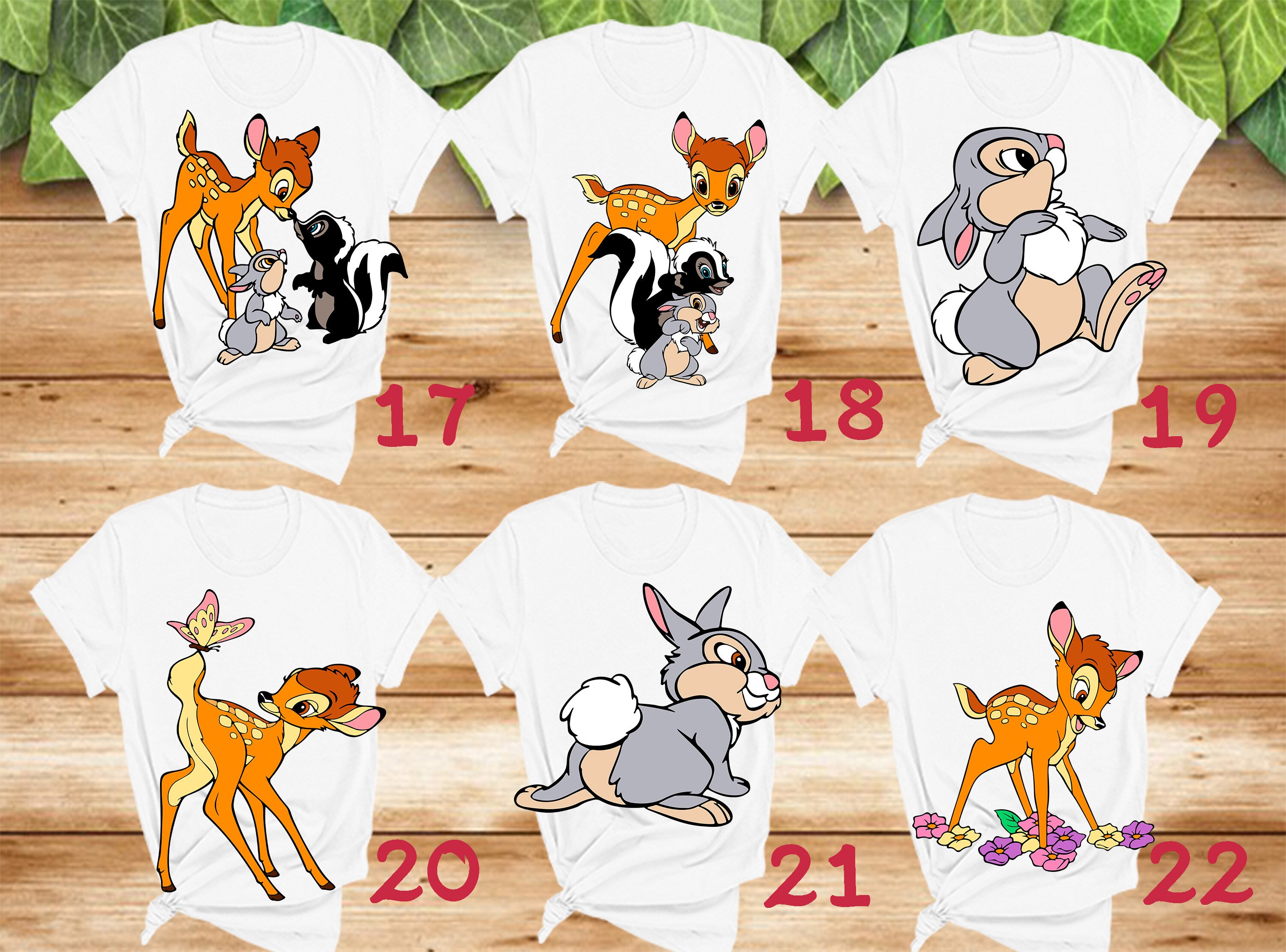 Disney Bambi & Thumper Vintage Floral Portrait T-shirt - Etsy